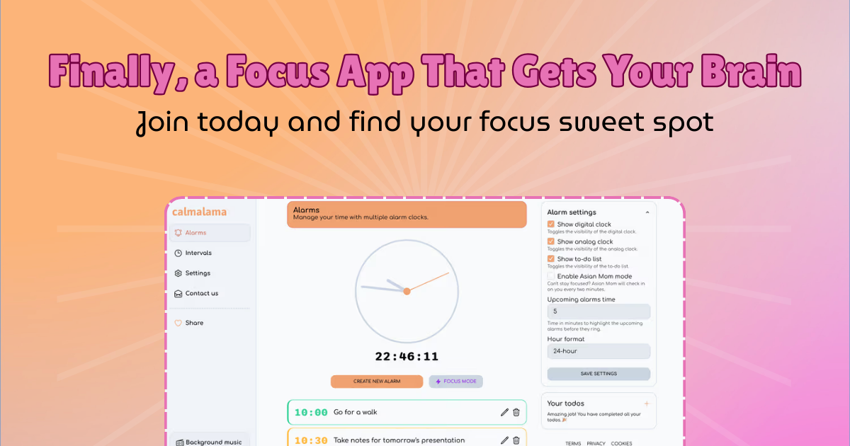 10 ADHD-Friendly Productivity Strategies That Actually Work | calmalama
